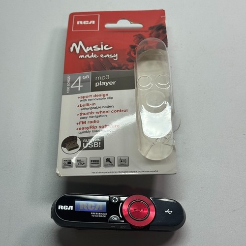 RCA Music Made Easy 4GB Digital MP3 Player w/ FM Radio USB 2.0 Bundle ...