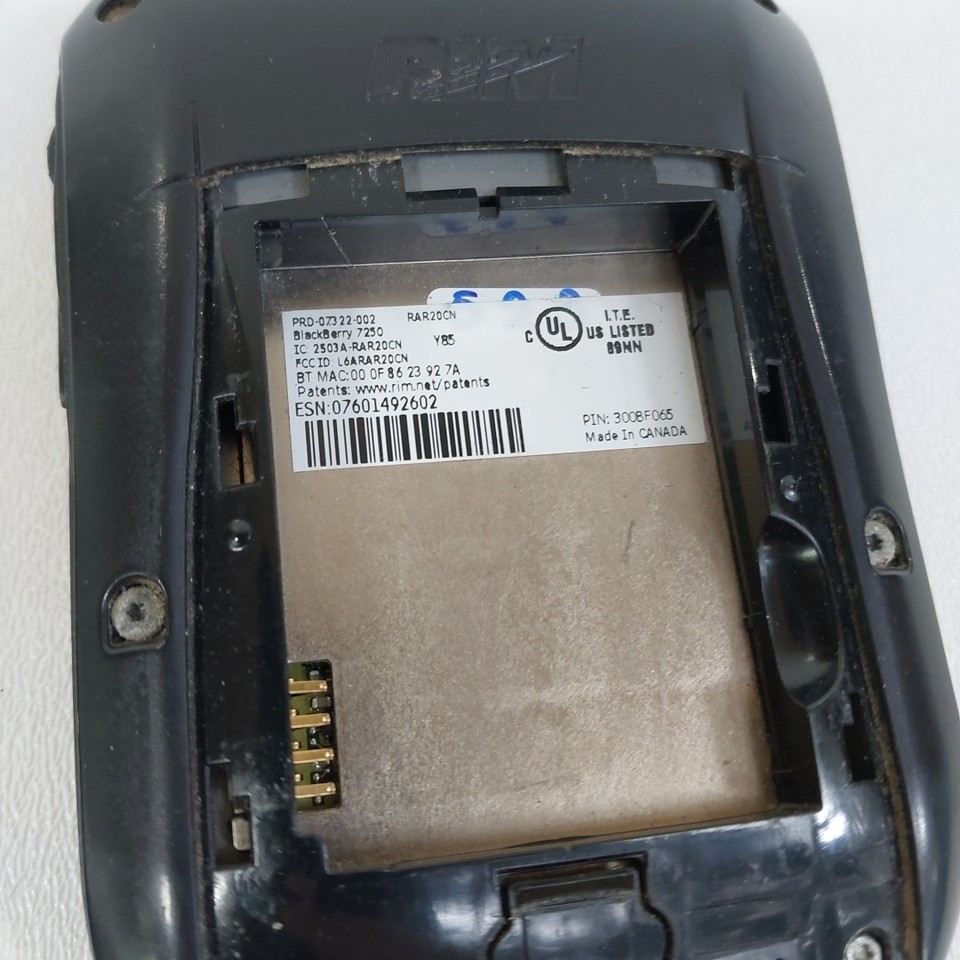 RIM Blackberry PDA Cell Phone 7250 for parts no battery | eBay