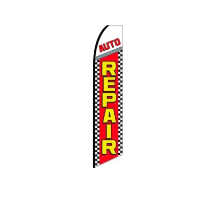 Auto Repair Red Swooper Flutter Feather Flag | 3ft W x 11.5ft Tall | eBay