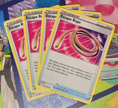 4x Pokemon TCG Escape Rope 125/163 Playset Battle Styles NM/M Uncommon ...