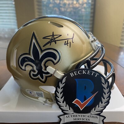 Alvin Kamara Autographed Signed New Orleans Saints Mini Helmet Beckett ...