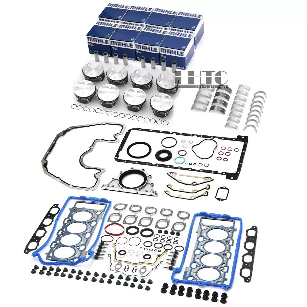 Engine Piston Gasket Overhaul Rebuild Kit for BMW 550i 750Li E60 E61 ...