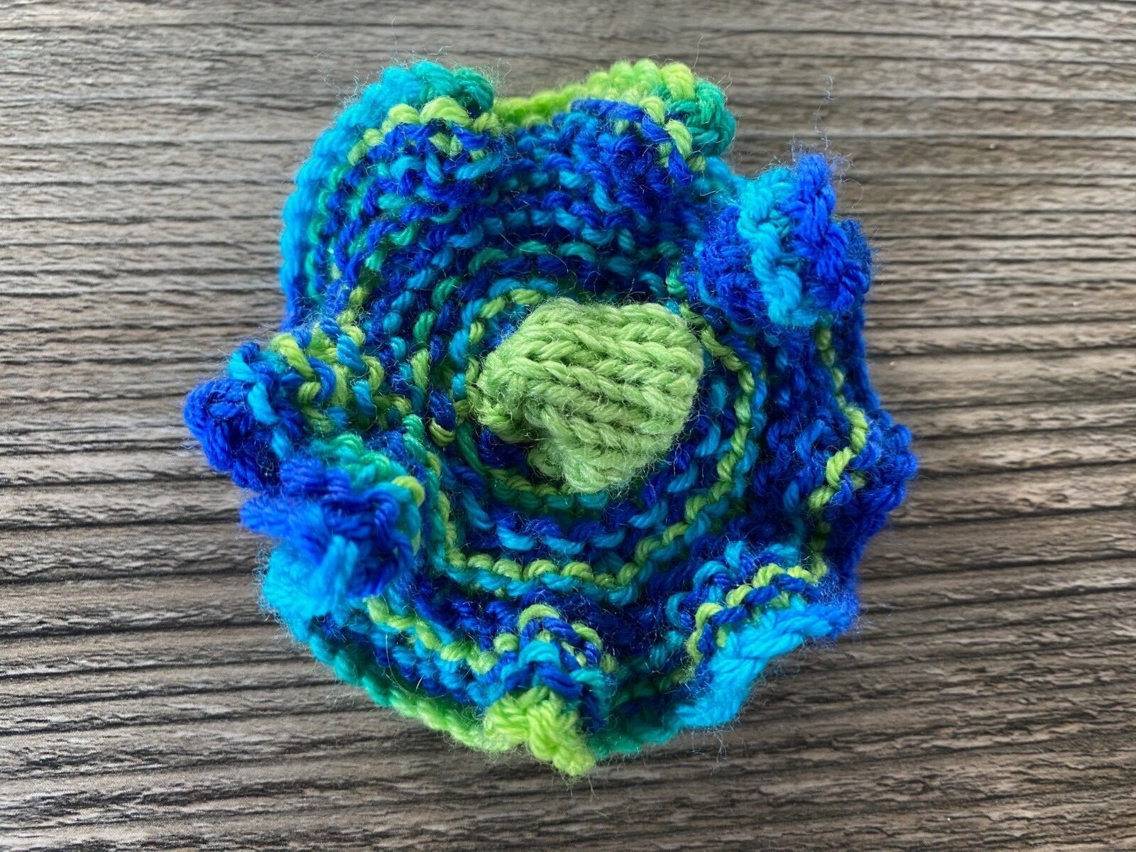 Hand Knitted Flower Brooches: Happy Colours, by KnittedNature | eBay UK