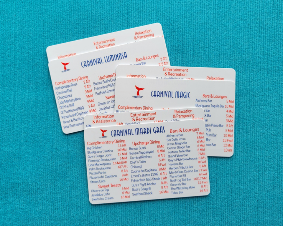 Carnival Cruise Deck Locator® - Deck Finder - Wayfinder - Deck Cards ...