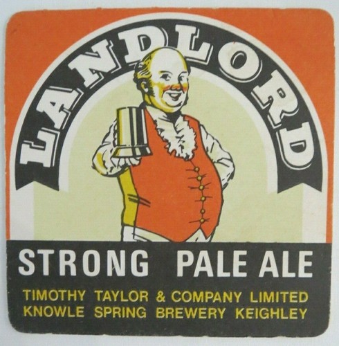 Vintage Beer Coaster Landlord Strong Pale Ale Knowle Spring Brewery ...