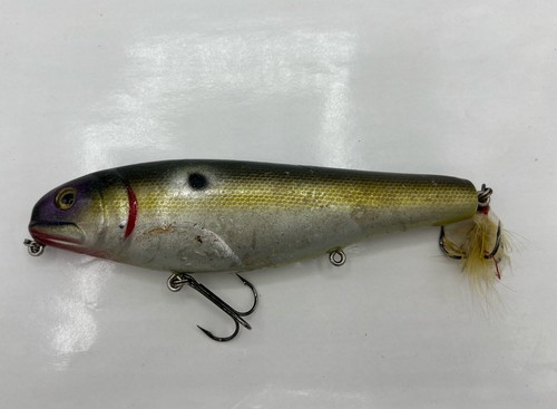 Lunker Punker OG Wood Black Dog Baits Lunker Punker 6.5” Wood Walking ...