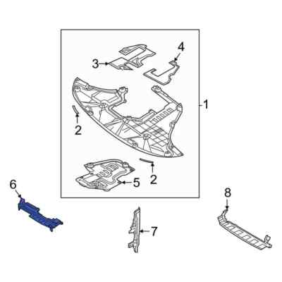 Kia OEM 2021-2024 Sorento Front Upper Radiator Air Deflector 29135P4000 ...