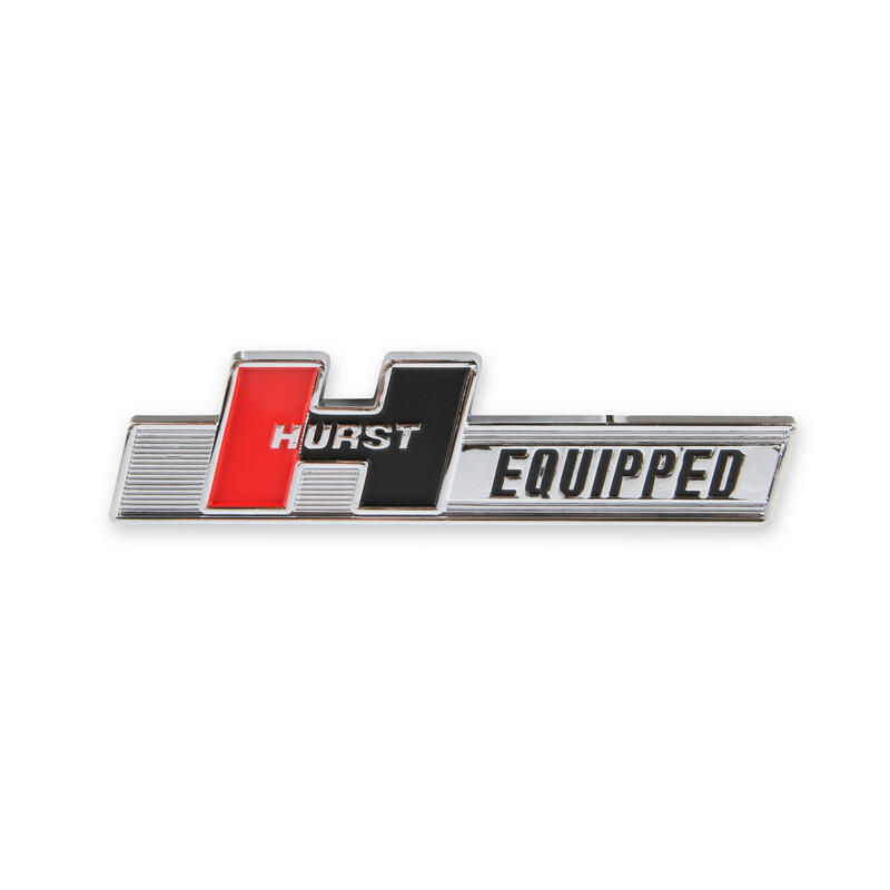 Hurst Emblem 1361000; Hurst Equipped Emblem, Adhesive, Chrome Plastic ...