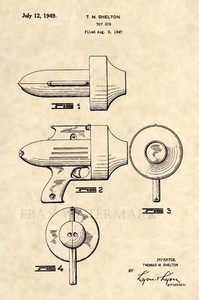Official Flash Gordon Ray Gun US Patent Art Print- Vintage Antique 1949 ...