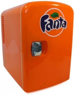 Orange Fanta Soda Coca Cola Mini Fridge Compact Personal Refrigerator ...