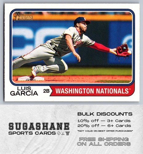 2023 Topps Heritage High Number 577 Luis Garcia Nationals Baseball Card ...