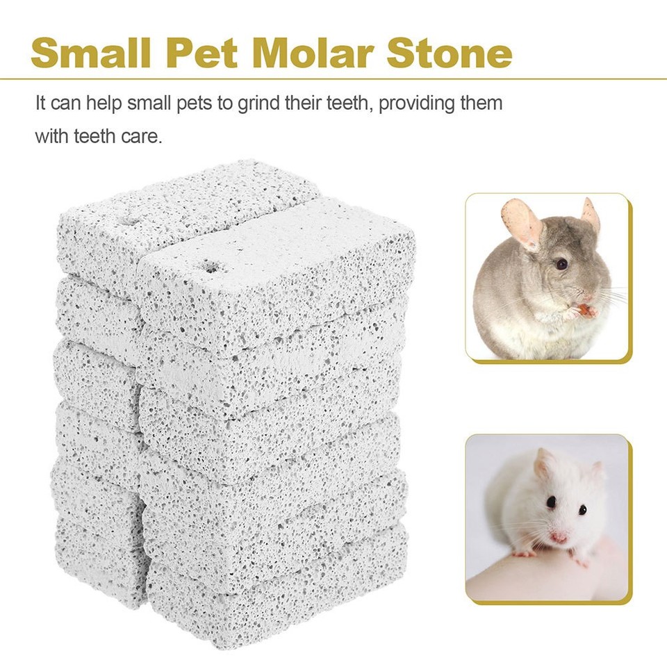 15pcs Chinchilla Toys: Natural Volcanic Pumice Stone Chew Toy For Small ...