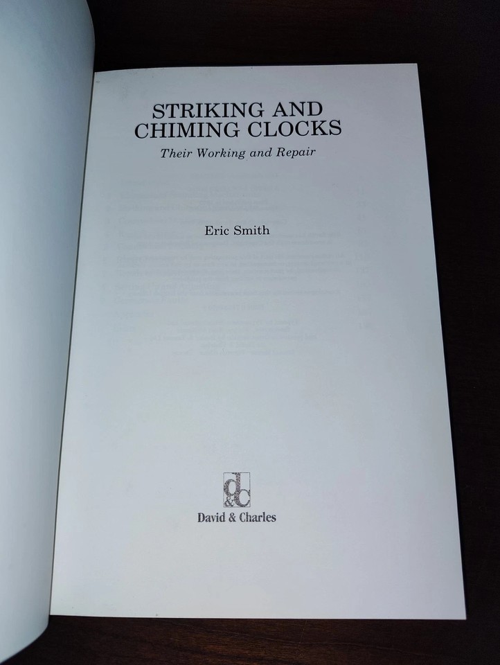 Striking and Chiming Clocks : Their Working and Repair by Eric Smith ...