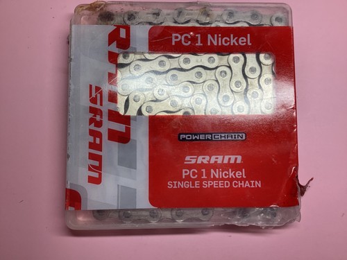 SRAM PC1 Nickel 1/2 x 1/8″ Single Speed Chain for BMX Track Fixie wide ...