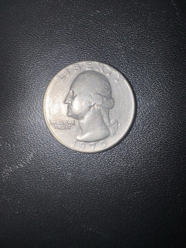 1970 US Copper quarter D Mint mark error coin Liberty Letters on the ...