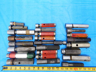 25 PCS SINGLE MEMBER SMOOTH PIN PLUG GAGES W/ HANDLES CALIBRATION ...