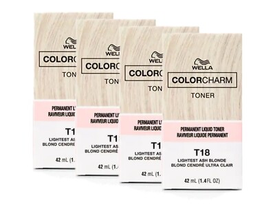 Wella Color Charm T18 Lightest Ash Blonde Liquid Hair Toner 1.4 oz ...