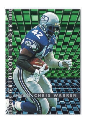 Football Card - 1995 Chris Warren 9 - Seattle Seahawks Fleer Gridiron ...