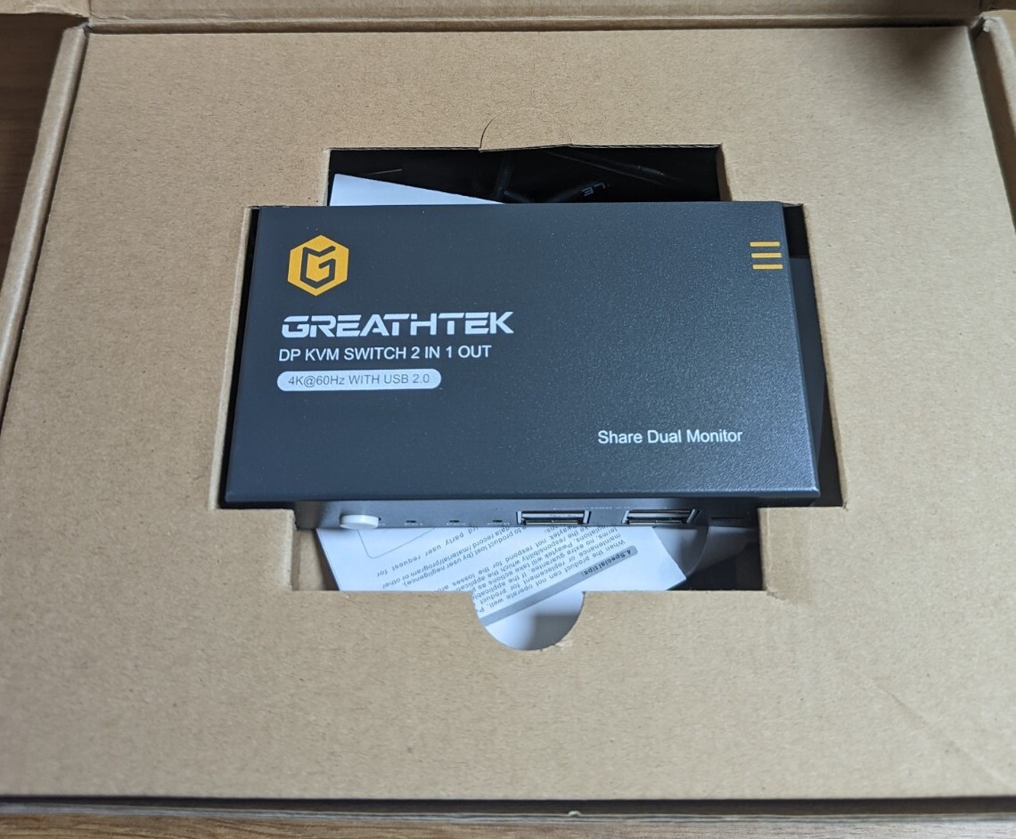 Greathtek Dp KVM Switch 2 IN 1 OUT 4K @60Hz With USB 2.0 | eBay
