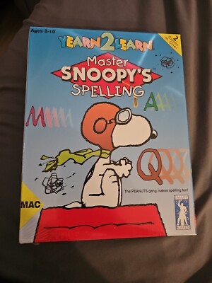 1994 Master Snoopy's Spelling Game Mac / Macintosh Brand New Factory ...