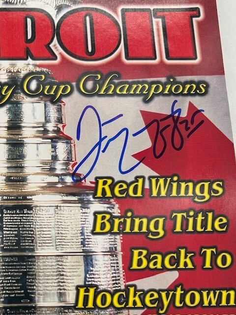 DETROIT 96/97 STANLEY CUP MAG GOLD SERIES AUTO SIGNED BY MCCARTY VERNON ...