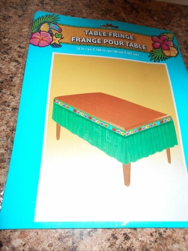 New Luau Table Fringe 12" Wide 168" Around Grass Skirt For Table Party ...