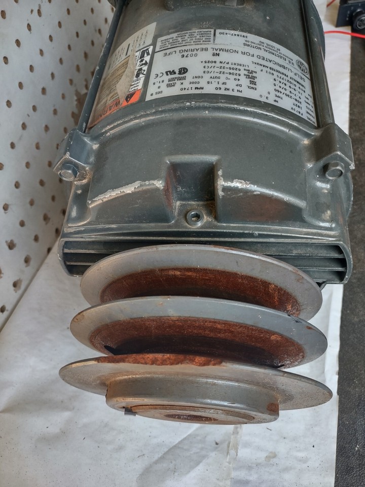 US ELECTRICAL MOTORS F873Y 3 HP 1740 RPM 182T FRAME 208-230/460 VOLTS ...