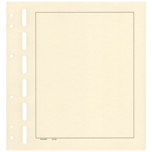 Schaubek Blank Stamp Album Pages With Frame - Pack of 50 Sheets | eBay