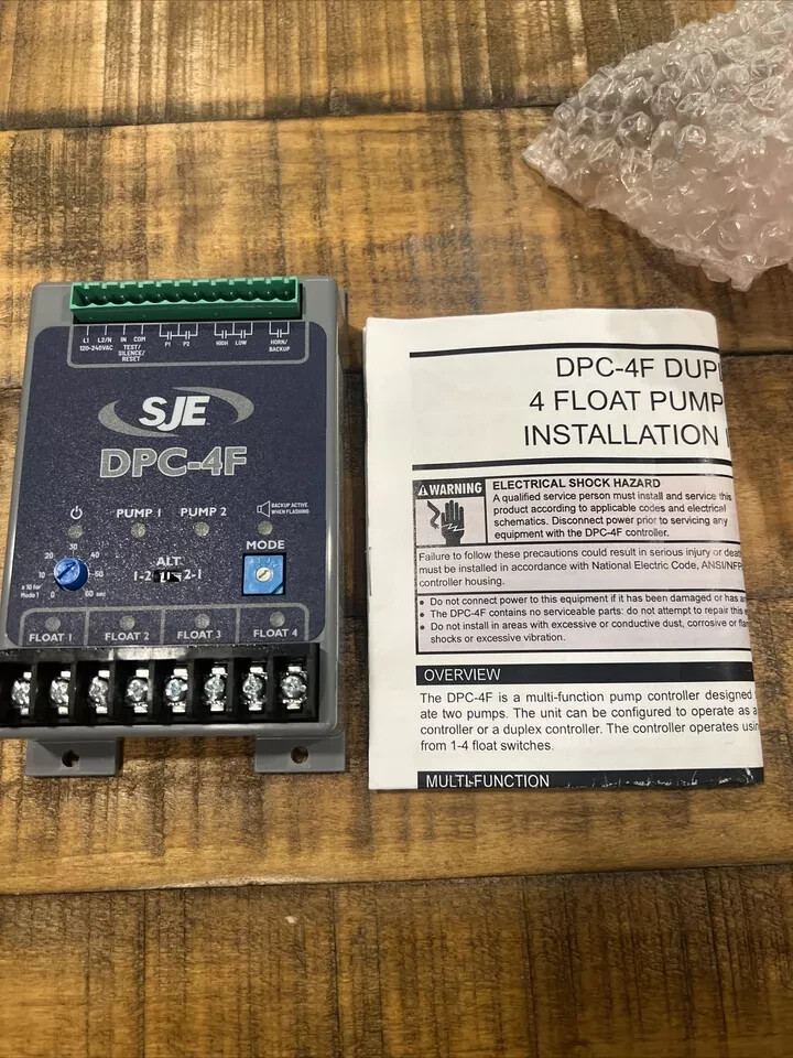SJE DPC-4F Duplex Pump Controller 4 Float PC-240 | eBay