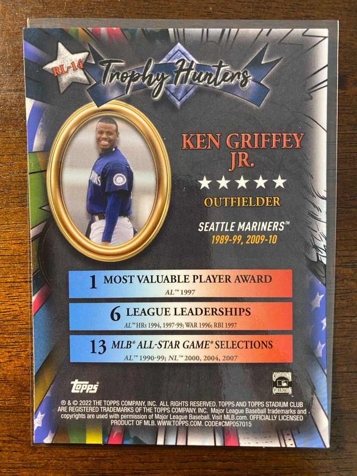 2022 Topps Stadium Club Chrome Ken Griffey Jr. #RL-14 Trophy Hunter ...