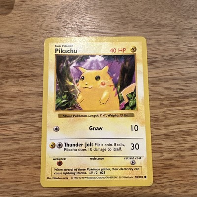 Pikachu (Red Cheeks) 058/102 Base Set (Shadowless) Regular | eBay