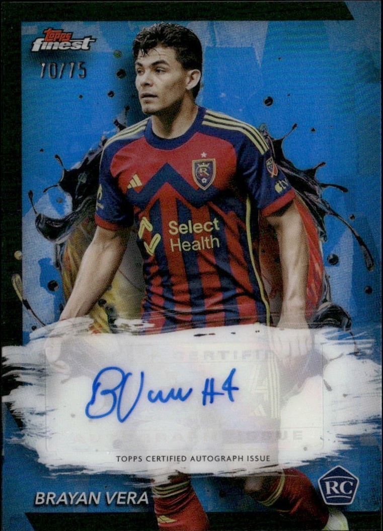 2024 Topps Finest Mls - Autographs Brayan Vera #BA-BV Blue Refractor ...