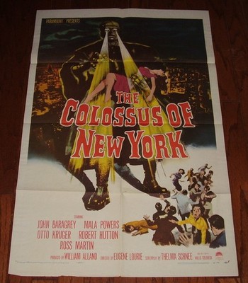 THE COLOSSUS OF NEW YORK (1958) 27x41 Folded Original One Sheet Movie ...