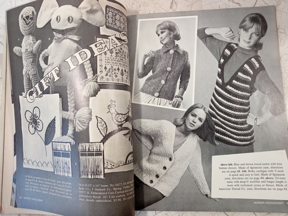 Modern Needle Craft Magazine 1966 Spring Summer 47 Knit Crochet Fashion ...