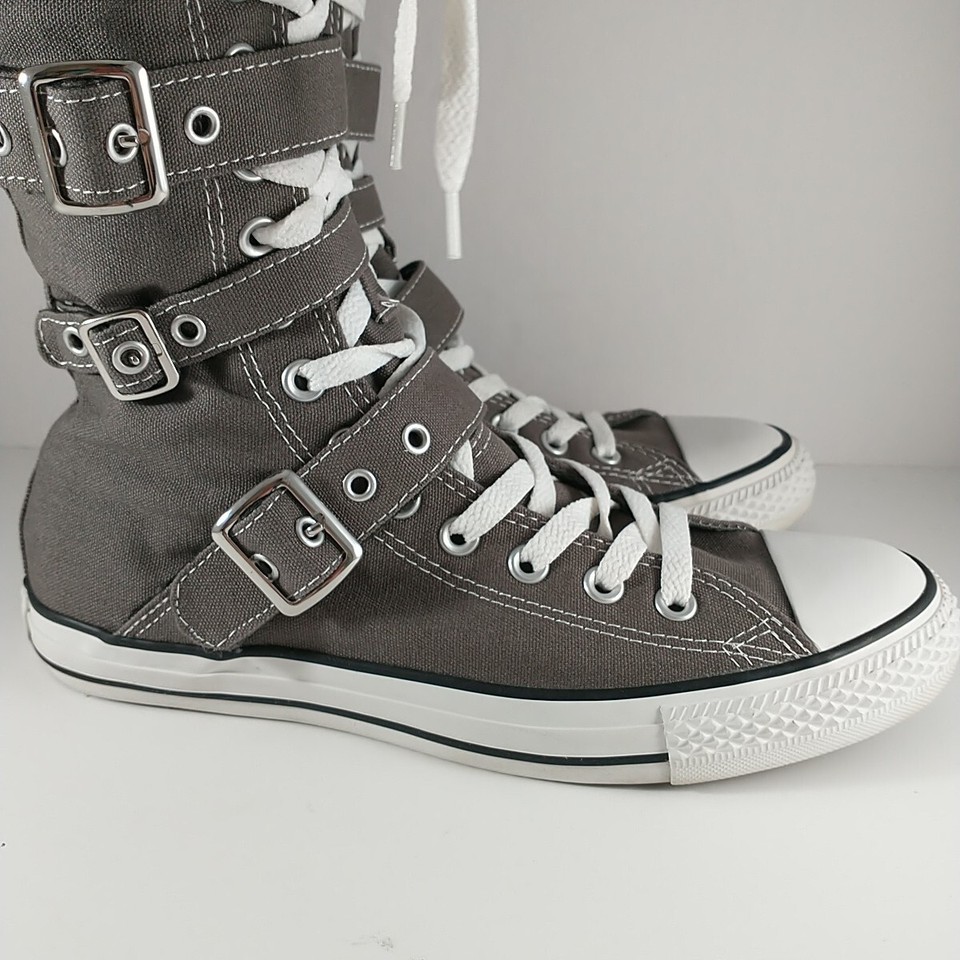 CONVERSE Knee High Buckle Chuck Taylor XX-HI Men’s 8 Women’s 10 Gray ...