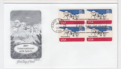 TurtlesTradingPost- 26 Cent Airmail Mount Rushmore 1974 FDC #C88 ...