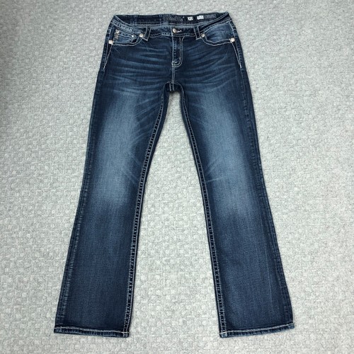 Miss Me Jeans Womens 30 Blue Easy Boot Dark Wash Denim Capsule Everyday ...