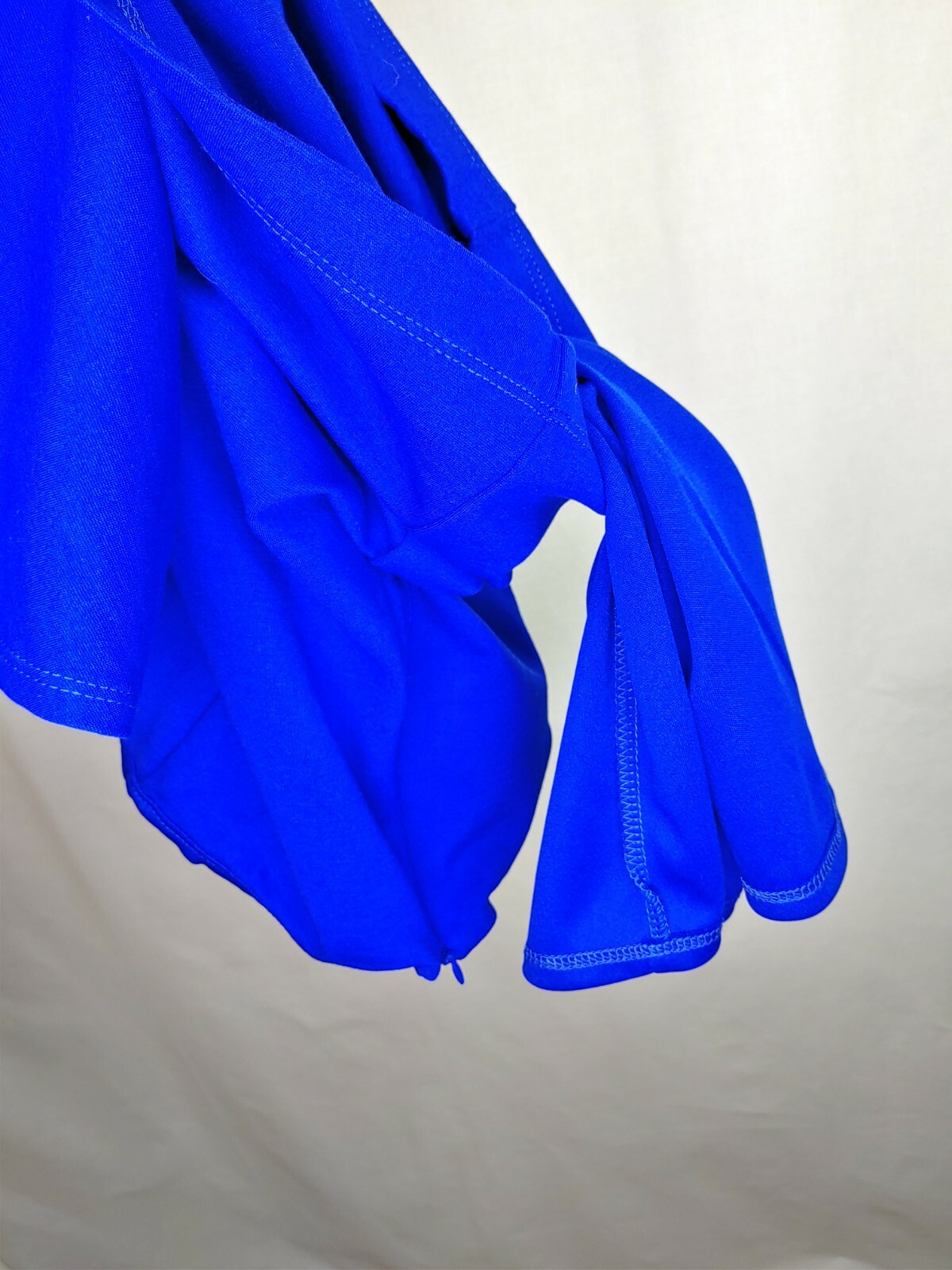 Lulus Blue Bodycon Pencil Skirt Size M Rear Zip Asymmetrical Faux Wrap ...