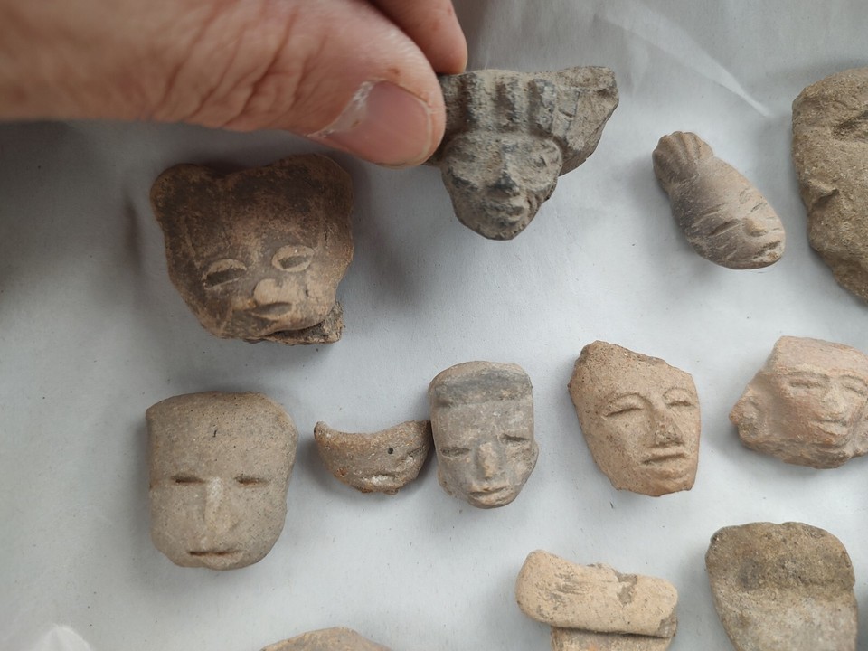 Pre Columbian Stone And Clay Effigy Heads Ancient 21 Prices Art ...
