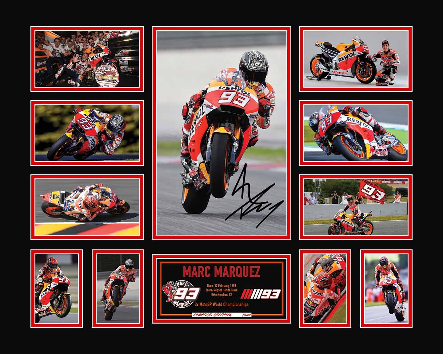MARC MARQUEZ MOTOGP REPSOL 2017 SIGNED LIMITED EDITION FRAMED ...
