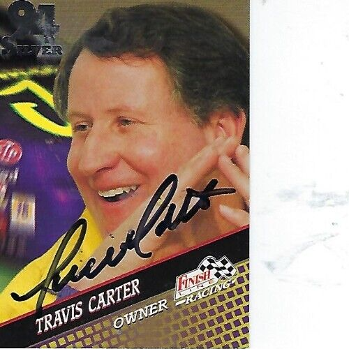 TRAVIS CARTER HAND SIGNED 1994 FINISH LINE SILVER RACING #8 - NASCAR | eBay