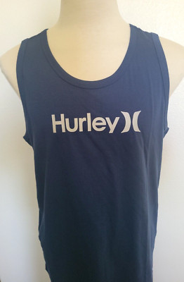 New Men's L Hurley Surf Company One & Only Graphic Blue Tank Top | eBay