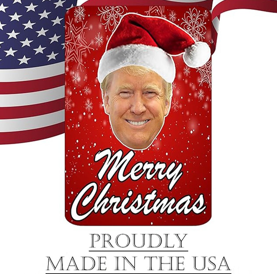 Funny Trump Merry Christmas Yard Sign With H Stake President Donald ...