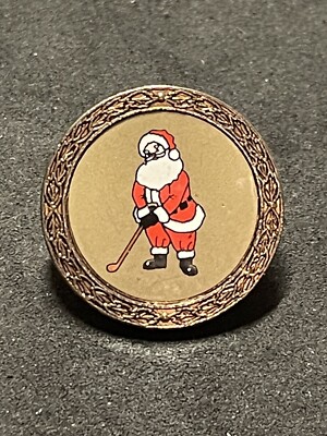 Older Santa Claus Christmas 3/4" Brass Stem Golf Marker - Made In ...
