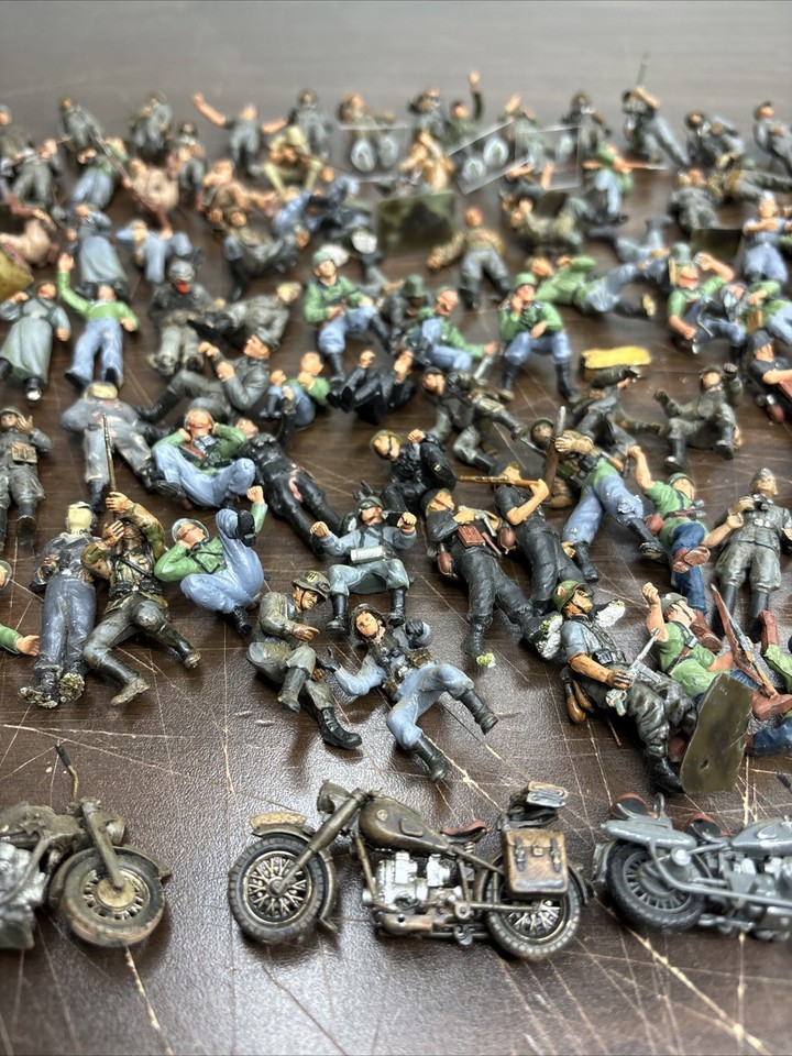 Huge LOT 1/35 Plastic & Resin Painted Model Soldiers WWII US German ...