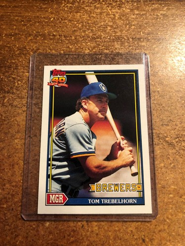 1991 Topps Baseball # 459 Tom Trebelhorn Brewers Manager | eBay