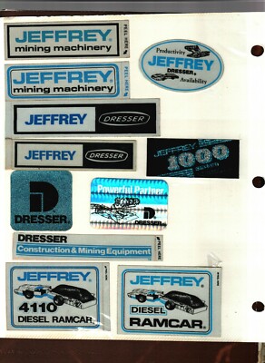 NICE LOT OF 17 DIFFERENT JEFFREY DRESSER COAL MINING STICKERS # 310 | eBay