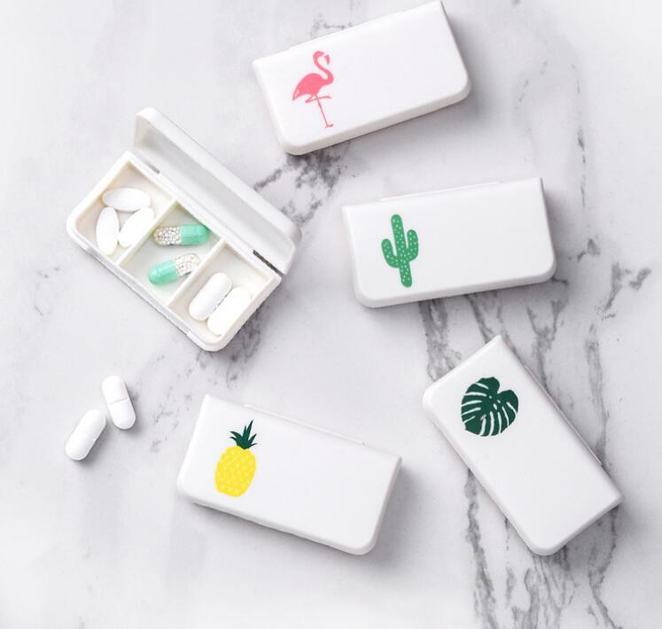 1PCS portable 3 grid mini pill box travel to work convenient pill box ...
