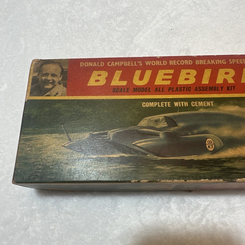 Merit Plastic Model Kit Donald Campbell's Bluebird K7 Jet Boat Complete ...