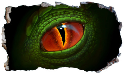 Dinosaur Eye Tyrannosaurus Rex 3D Magic Window Wall Art Adhesive Vinyl ...